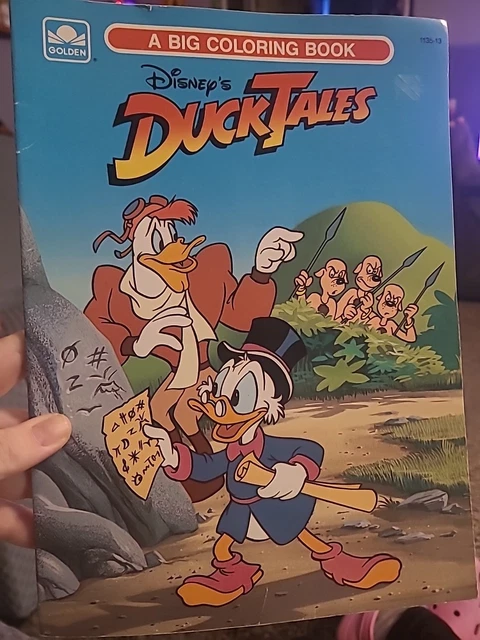 DISNEY DUCK TAILS Vintage Coloring Book 1990 Scrooge McDuck Uncolored ...