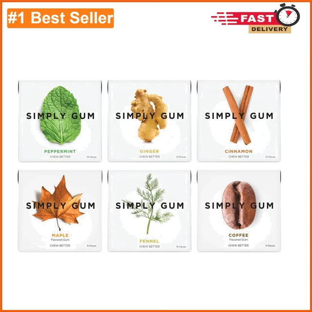 ECO-FRIENDLY & DELICIOUS Natural Chewing Gum - Pack of 90 Assorted ...