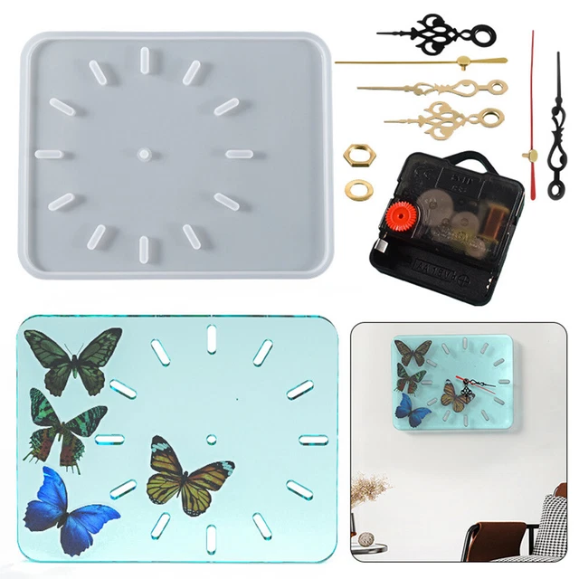 DIY RECTANGLE WALL Clock Silicone Mold Epoxy Resin Casting Clock Mould Supplies $16.49 - PicClick AU
