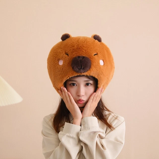 CARTOON CAPYBARA ANIMAL Hat Plush Capybara Animal Head Mask Kids £9.84 ...