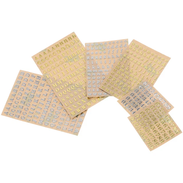 6 SHEETS ADESIVI Alfanumerici Adesivo Con Alfabeto Per Unghie EUR 8,19 ...