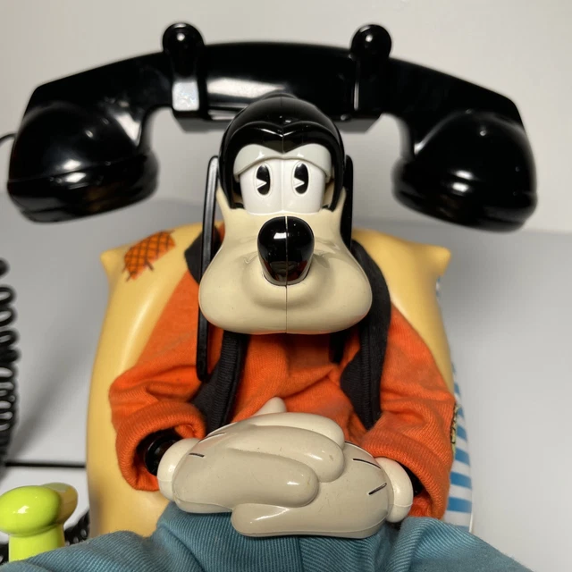DISNEY TELEMANIA GOOFY Animated Talking Landline Corded Telephone Phone ...