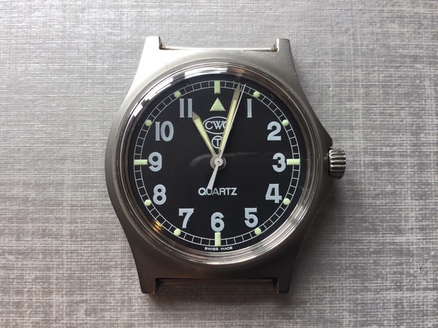 GENUINE CWC G10 British Army issued watch 1991 inc new strap in choice ...