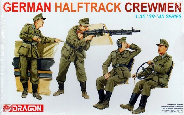 MINIATURE SOLDATS MODEL Kit Dioramas Halftrack Allemand Crewman 1:3 5 ...
