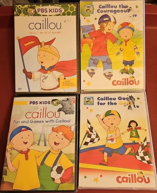 NEW! PBS KIDS Caillou (4 DVD Lot) Gold, Fun & Games, Courageous FREE ...