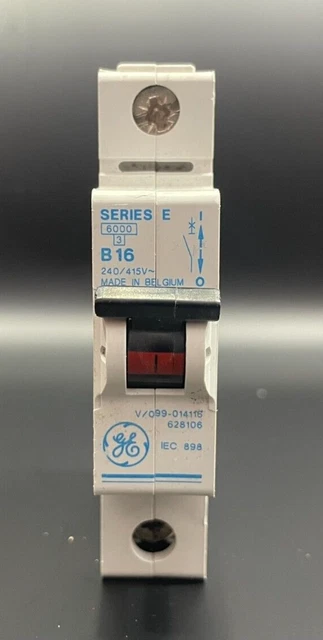 GE SERIES E MCB 16 Amp Type B 16A Single Pole Breaker V/099-014116 628106 £11.01 - PicClick UK