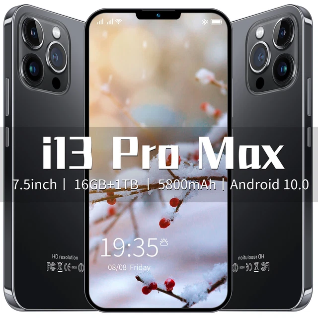 NEW GLOBAL VERSION Android Smartphone i13 Pro Max 7.5inc Notch Screen ...