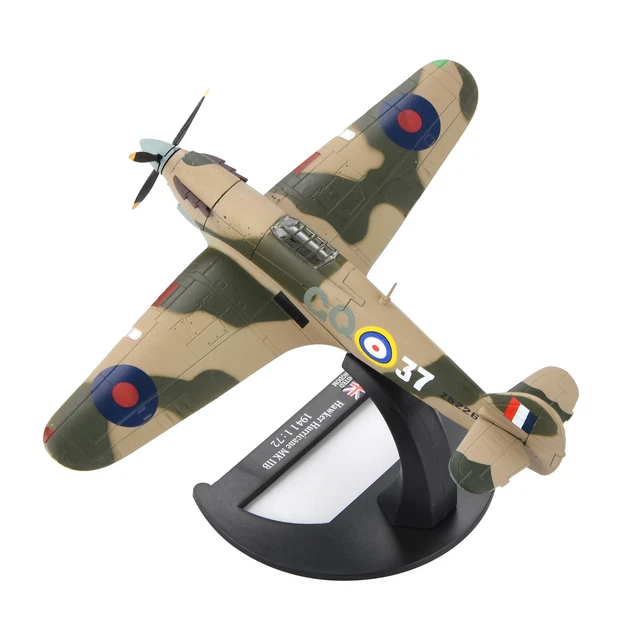 1/72 WWII 1941 Hawker Hurricane Mk IIB Fighter Jet Alloy Military ...