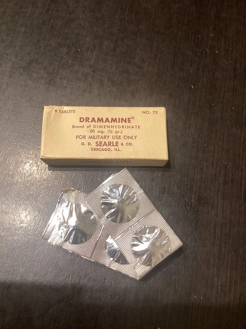 EXCEPTIONNEL US DRAMAMINE Box Full & Original Searle - Medical ...