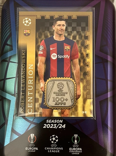 ROBERT LEWANDOWSKI CENTURION Relic Card - Match Attax 2023 / 2024 23/24 ...
