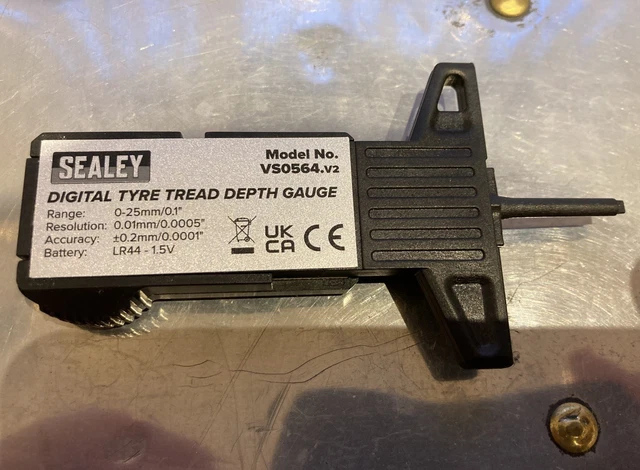 SEALEY VS0564 .V2 Digital Tyre Tread Depth Gauge Diagnostic Tool LCD ...