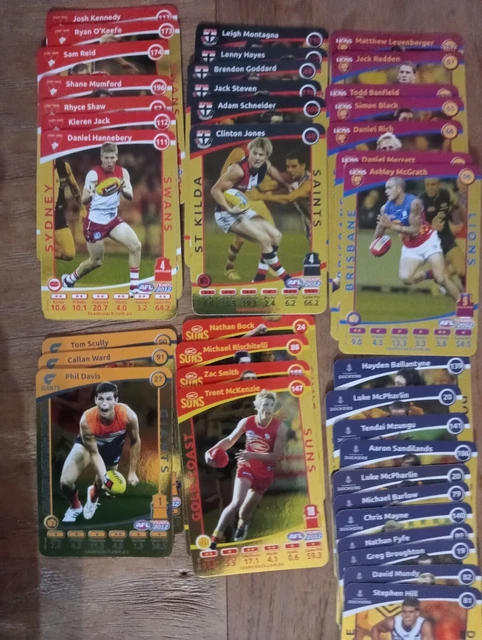 2012 TEAM COACH Gold Player Cards X 120 In Total All Singles (No ...