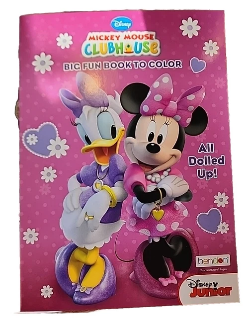 MICKEY MOUSE CLUBHOUSE Big Fun Book To Color All Dolled Up! Minnie ...