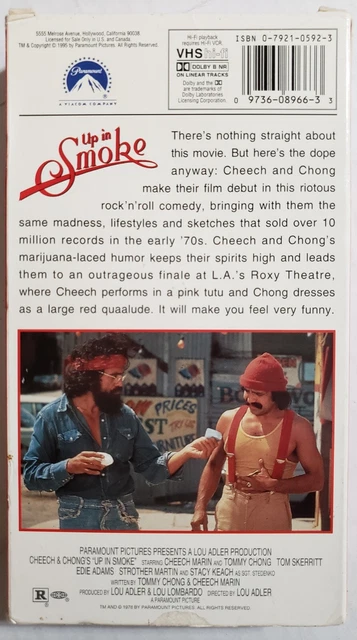 CHEECH AND CHONG'S Up In Smoke 1978 VHS 1995 Release £7.88 - PicClick UK