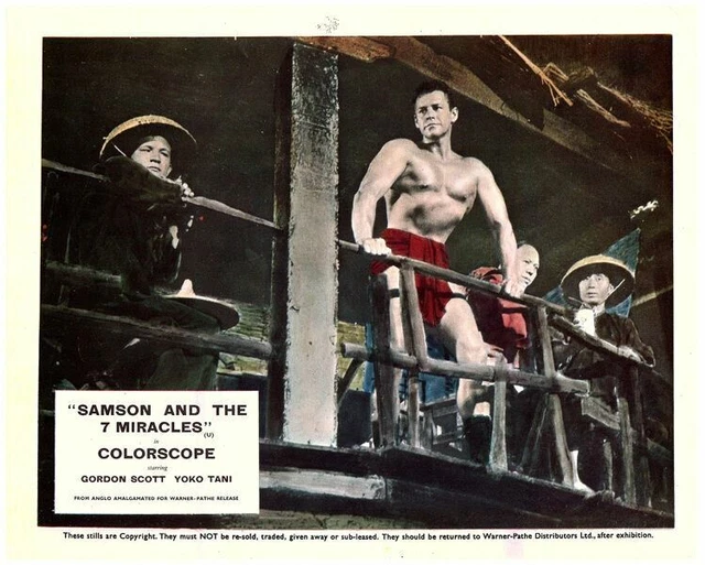 SAMSON ET THE 7 Miracles Original Lobby Carte Gordon Scott 1961 ...