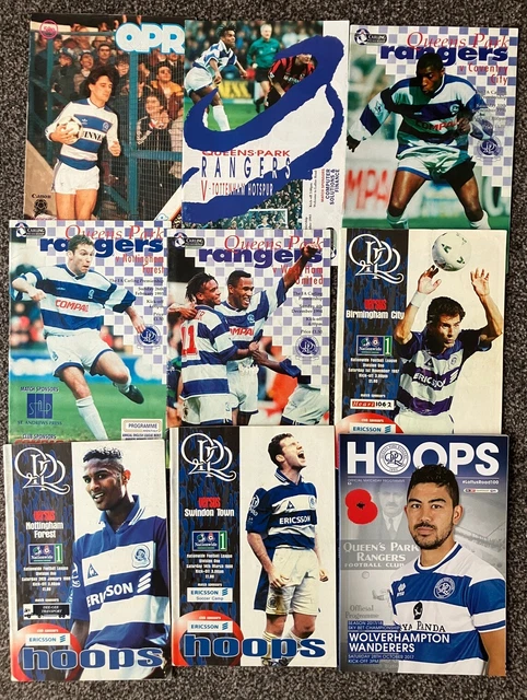 QUEENS PARK RANGERS - QPR programmes 1980's & 1990's - see description ...