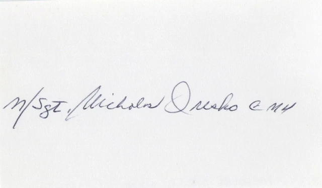 WW2 CONGRESSIONAL MEDAL of Honor hero Nicholas Oresko CMH signed card ...