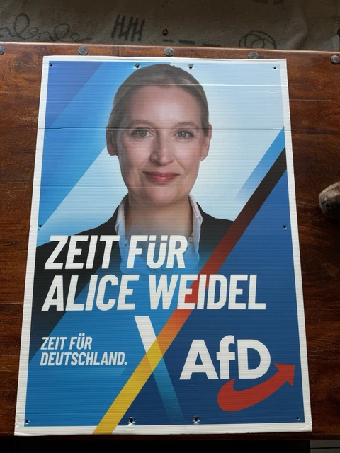 AFD ALICE WEIDEL Wahlplakat 2025 EUR 11,50 - PicClick DE