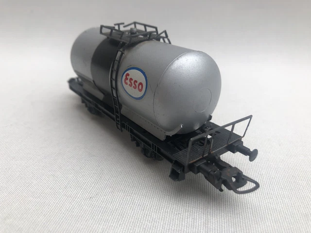 LIMA H0 GAUGE FS Italian Railways Esso Tank Wagon Silver 521155 Good ...