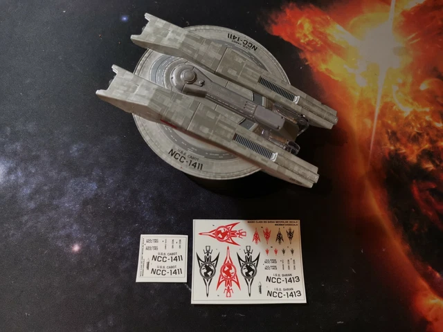 CUSTOM DECALS FOR USS SHRAN MAGEE CLASS Star Trek Discovery EAGLEMOSS ...
