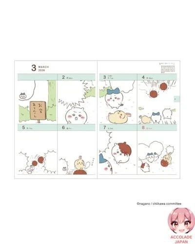2026 PLANNER B6 Comic Design Diary Chiikawa/Uniuni EUR 30,64 - PicClick FR