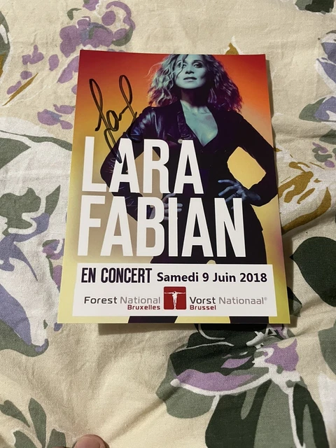 FLYER DEDICACE AUTOGRAPH Format 10x15 cm Lara Fabian EUR 250,00 ...