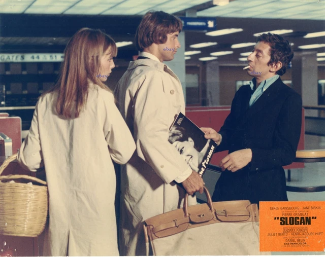 *JANE BIRKIN SERGE Gainsbourg slogan Photo originale cartoline vintage ...