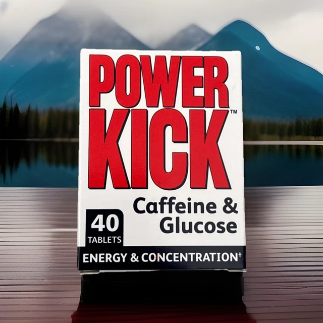POWER KICK CAFFEINE & Glucose 40 Tablets £3.99 - PicClick UK