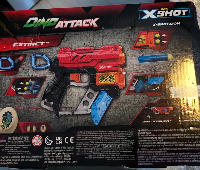 DINO ATTACK EXTINCT Foam Blaster Toy Gun- 8 Foam Darts & Eggs Targets X ...