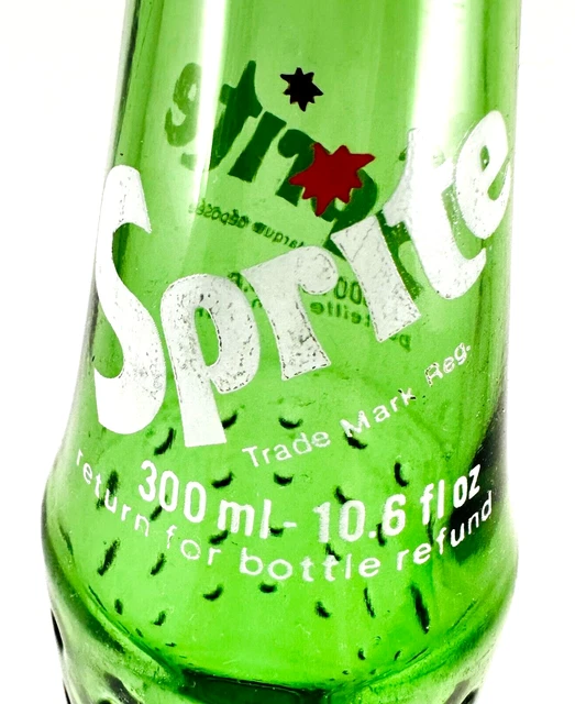 VINTAGE SPRITE ENGLISH French 10 Oz Green Glass Soda Pop Bottle Mancave ...