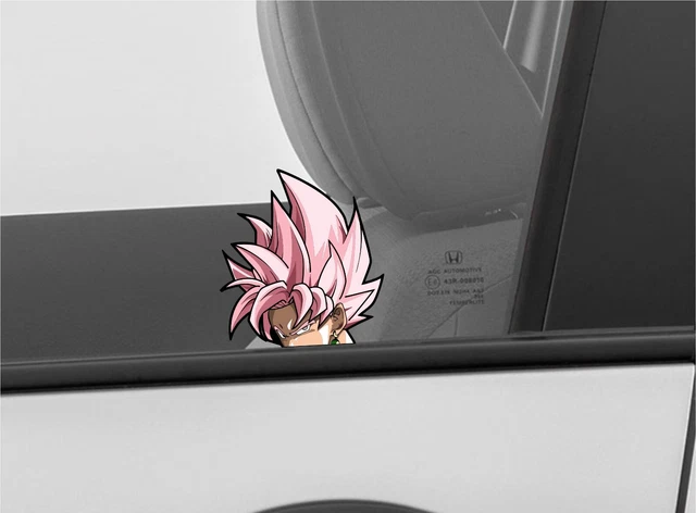 ROSE GOLD GOKU Peeker Peeking Window Vinyl Decal Anime Dragon Ball Z ...