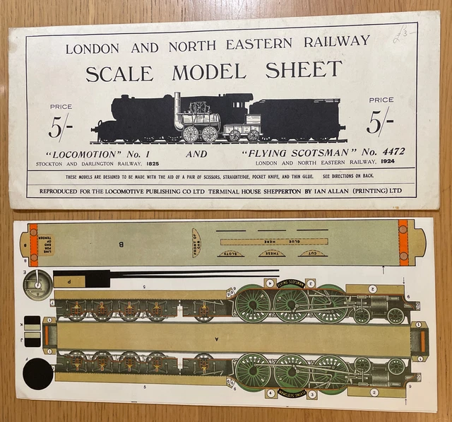 LNER SCALE MODEL Sheet - Locomotion Flying Scotsman - Locomotive ...