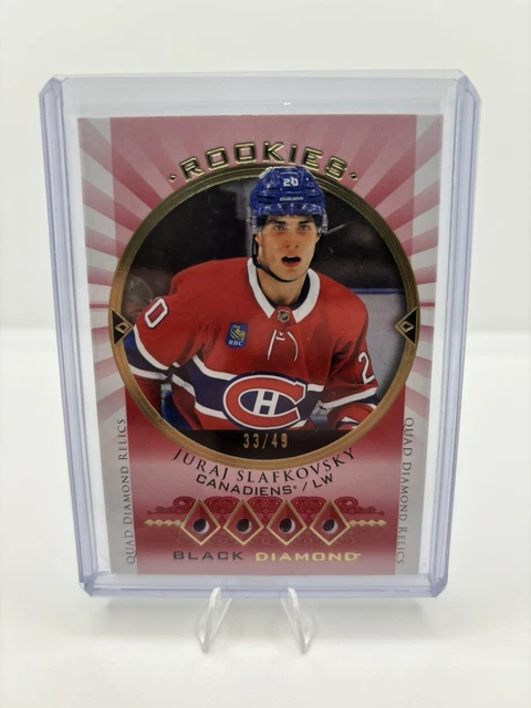 2022-23 QUAD DIAMANT noir recrue rouge 33/49 Juraj Slafkovsky EUR 284,14 - PicClick FR