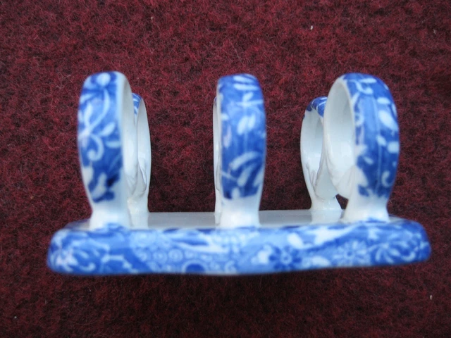 VINTAGE SPODE BLUE Italian toast rack 2 slice SCARCE £34.00 - PicClick UK