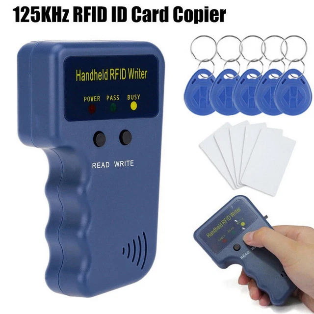 HANDHELD 125KHZ RFID Copier ID Card Reader Writer Access Control Card ...