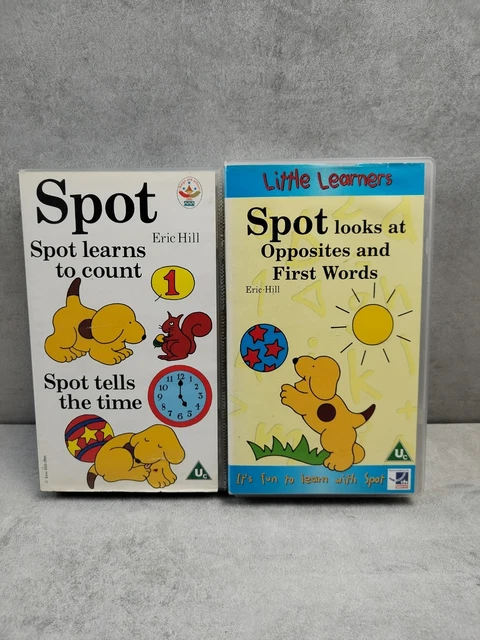2X SPOT THE Dog Vintage VHS Tapes Spot Learns To Count & Opposites 1st ...