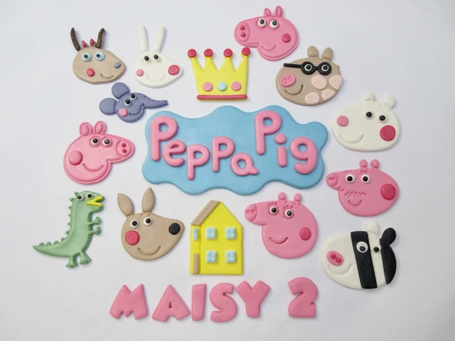 PEPPA PIG CAKE Decorations Personalised. Edible Peppa Pig Logo Cake ...