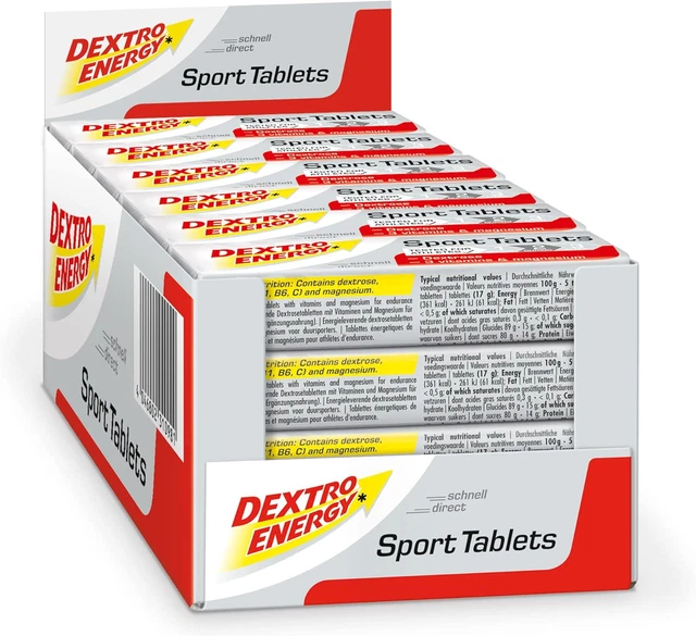 DEXTRO ENERGY SPORTS Tablets, 47 g, 24 Packs, Glucose Tablets ...