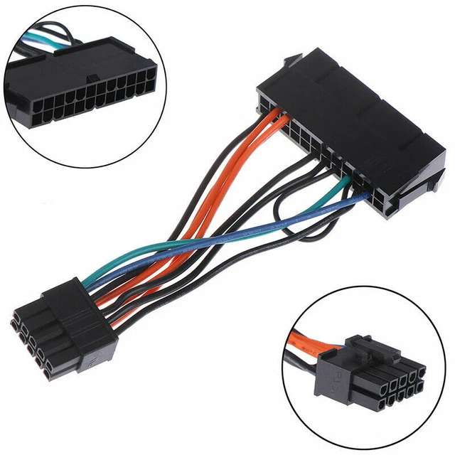 24 PIN TO 12 Pin ATX PSU Motherboard Power Supply Cable Adapter Lenovo ...