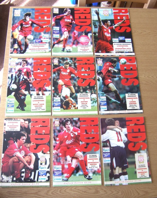 LIVERPOOL FC FOOTBALL Programmes 1996/97 £6.52 - PicClick UK