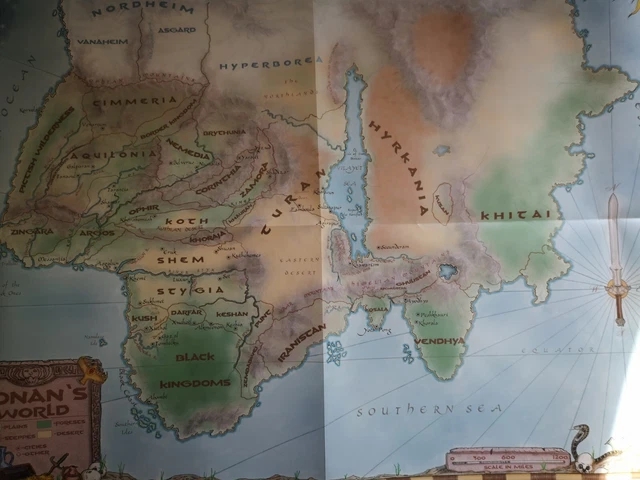 MAP OF THE Conan World/Conan Boardgame Monolith EUR 4,90 - PicClick IT