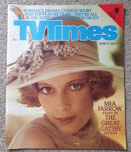TV TIMES JUN 27-Jul 3 1981 Anglia Editn. Mia Farrow The Great Gatsby £6 ...
