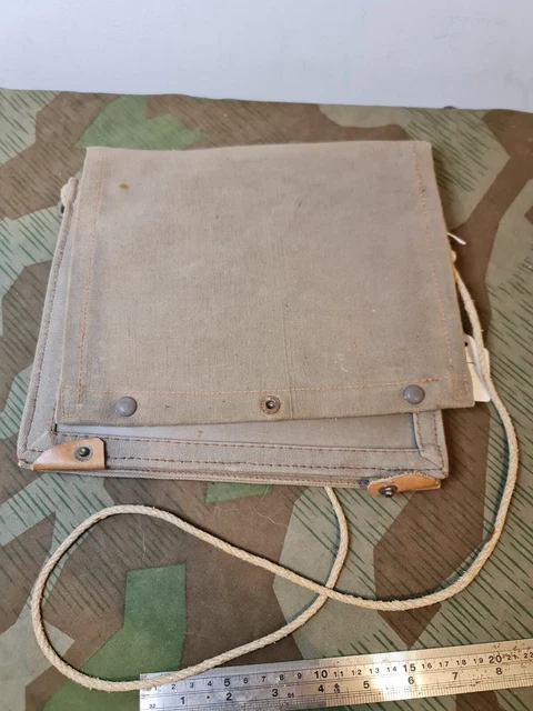 ORIGINAL VINTAGE SWEDISH Army NCO Surplus Canvas Map Document Case/Bag ...