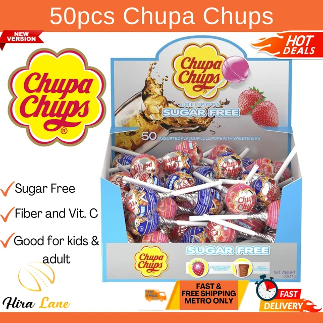CHUPA CHUPS PARTY Sweets - Sugar Free Sweets Multipack Pack of 50 ...