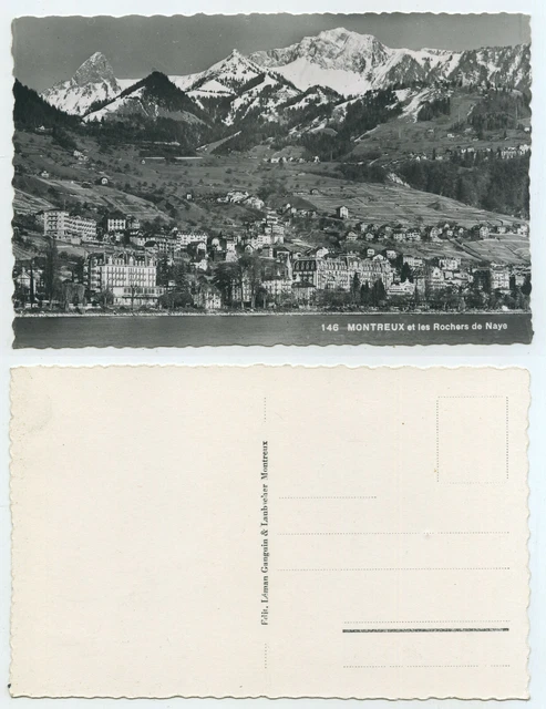 74019 - MONTREUX et les Rochers de Naye - Photo Véritable - Ancienne ...