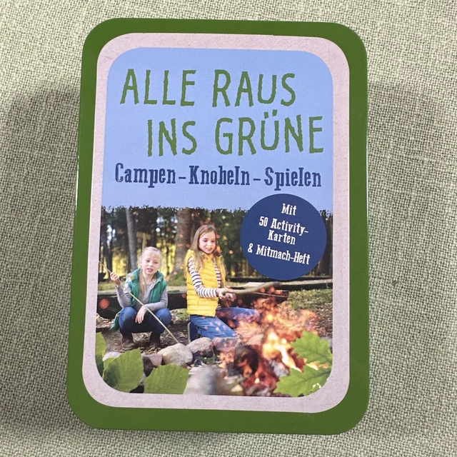 ALLE RAUS INS Grüne Campen-Knobeln-Spielen 50 Activity Karten EUR 9,99 ...