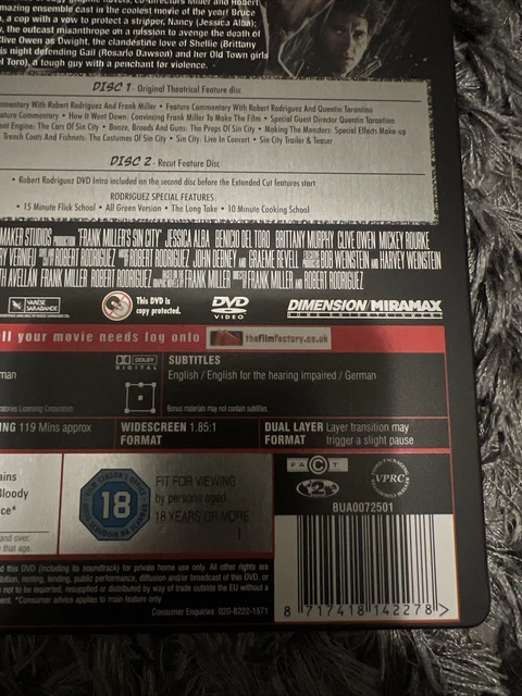 Sin City Collectors Edition Dvd Steelbook 2 Disc Eur 3 51 Picclick It