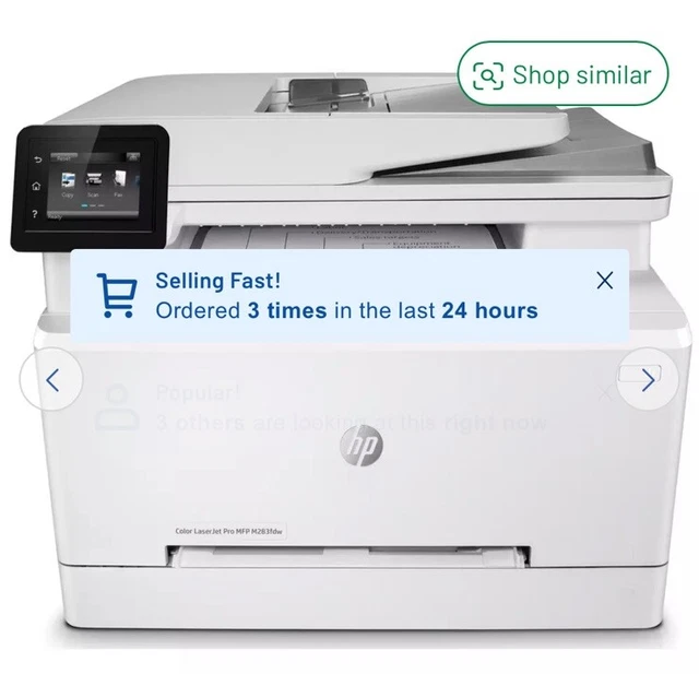 HP COLOR LASERJET Pro MFP-M283fdw All in One Wireless Laser Printer ...