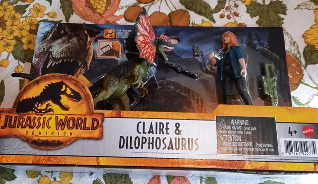 JURASSIC WORLD DOMINION Claire and Dilophosaurus Dinosaur Figures ...