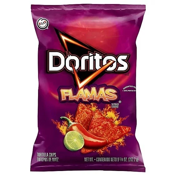 DORITOS FLAMAS FLAVOR Tortilla Chips, Hot/Spicy Tangy/Bold, 9.25 Oz 1 ...